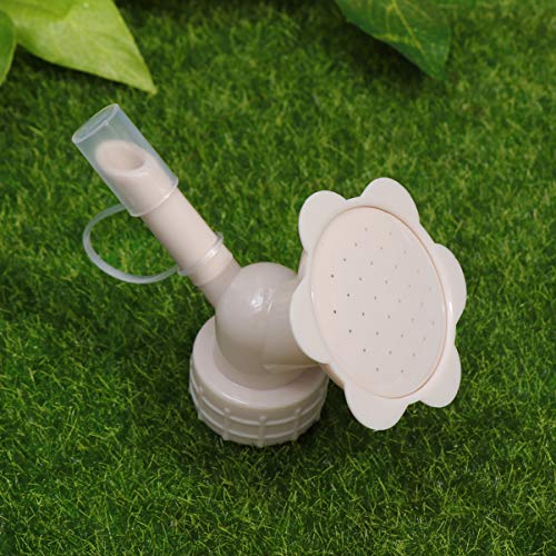 Cabilock Bonsai Tools Beverage Bottle Watering Nozzle 5pcs Bottle Cap Sprinkler Dual Head Bottle Watering Spout Bonsai Watering Can for Indoor Garden Tool (Beige) Potting Bottle Watering Nozzles