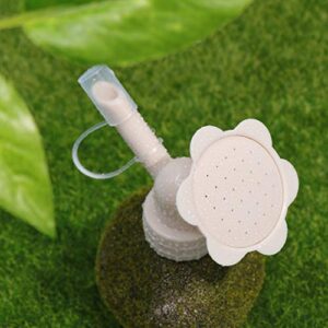 Cabilock Bonsai Tools Beverage Bottle Watering Nozzle 5pcs Bottle Cap Sprinkler Dual Head Bottle Watering Spout Bonsai Watering Can for Indoor Garden Tool (Beige) Potting Bottle Watering Nozzles