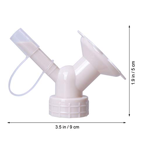 Cabilock Bonsai Tools Beverage Bottle Watering Nozzle 5pcs Bottle Cap Sprinkler Dual Head Bottle Watering Spout Bonsai Watering Can for Indoor Garden Tool (Beige) Potting Bottle Watering Nozzles