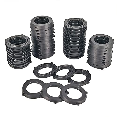 Alamic Garden Hose Washers Rubber Washers Heavy Duty Hose Washers fit All Standard 3/4" Garden Hose Fittings - 50 Pack (Black)