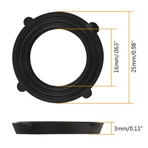 Alamic Garden Hose Washers Rubber Washers Heavy Duty Hose Washers fit All Standard 3/4" Garden Hose Fittings - 50 Pack (Black)