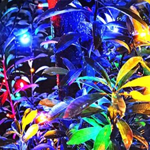 TAYNGUANG Solar Fairy Lights Outdoor, 33ft 100 LED Solar Powered Garden Lights Outside 8 Modes Waterproof Solar String Lights for Trees Patio Fence Wedding Party Christmas Decor