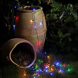 TAYNGUANG Solar Fairy Lights Outdoor, 33ft 100 LED Solar Powered Garden Lights Outside 8 Modes Waterproof Solar String Lights for Trees Patio Fence Wedding Party Christmas Decor