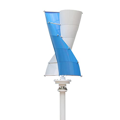 Blue Spiral Wind Power Turbine Generator, 12000W 12V 24V 48V Vertical Magnetic Levitation Wind Turbine Generator for Outdoor Garden Lighting And Power Generation ,12v