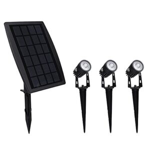 findyouled 3-in-1 solar spot lights outdoor, waterproof solar powered landscaping lights for garden yard driveway porch walkway pool patio