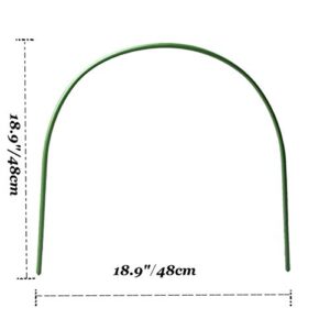 Support Hoop Greenhouse Frame Garden Hoops-6Pack, 4Ft Long Plant Support Hoops Rust-Free Grow Tunnel, Plastic Coated Tunnel Hoop Support Hoops for Garden Stakes Fabric