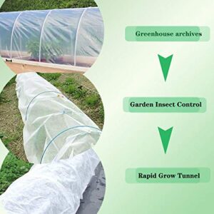 Support Hoop Greenhouse Frame Garden Hoops-6Pack, 4Ft Long Plant Support Hoops Rust-Free Grow Tunnel, Plastic Coated Tunnel Hoop Support Hoops for Garden Stakes Fabric