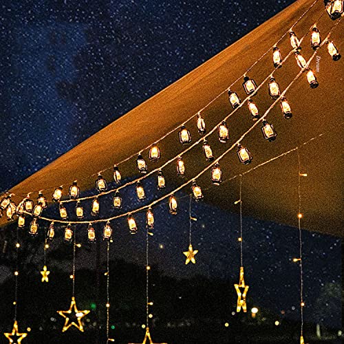 AVEKI Solar String Lights Outdoor Waterproof, 50 Bulbs 23 Feet Solar Hanging Fairy Lights Outside, Solar Powered Patio Lights Outdoor Solar Lights for Garden Yard Porch Wedding Party Camping (23FT)