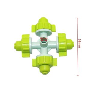 Xiaochen Lawn Irrigation Garden Watering 5 Pieces of Cross-Atomization Nozzle Garden Greenhouse Atomization Spray Nozzle Agricultural Tools Mist Sprayer (Color : Green)