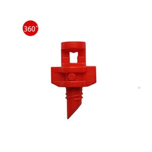 Greenhouse Micro Drip Irrigation 50Pcs 90/180/360 Degree Refraction Spray Nozzle Garden Greenhouse Irrigation System Atomizing Nozzle (Color : 360 Degree)