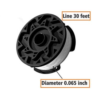 AF100 Replacement Spool for Black and Decker AF-100-3ZP AF-100-BKP,30-Foot,0.065-Inch,(AF-1003ZP) fits GH900 GH600 GH610 String Trimmer 30ft 0.065" Trimmer Line Replacement Spool Refills (12 + 2 )