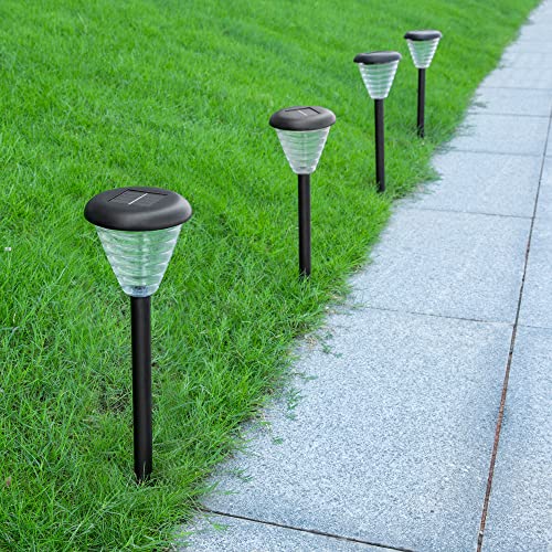 Solar Path Lights,4 Pack Garden Solar Landscape Lights Outdoor Color Changing LED Stake Lights, IP65 Waterproof Solar Power Lawn Light, LED Solar Yard Lights for Outdoor Patio, Walkway, Driveway