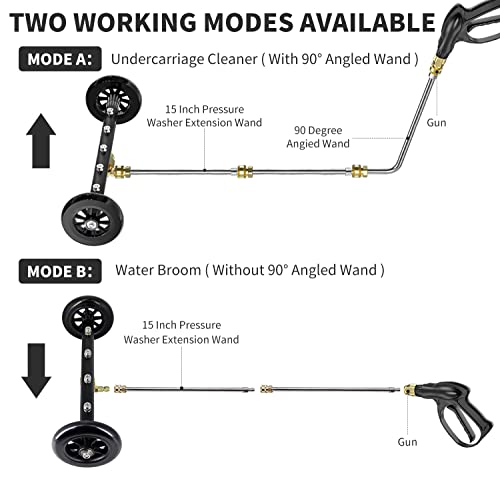 Hydro Jet High Pressure Power Washer Wand for Garden and Dual-Function Undercarriage Cleaner, Surface Cleaner for Pressure Washer