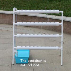 INTBUYING Hydroponic36Holes Plant Site Grow Kit Hydroponics Growing System Garden System Vegetable Ladder Style-4 Pipes 4 Layer （Outer Set Hose）