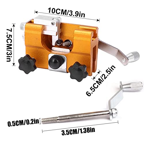 HADMB Chainsaw Chain Sharpening Jig Kit,Portable Hand Crank Chainsaw Sharpeners,Contains Carbide Burr,for All Quick Sharpening All Kinds of Chain Saws,for Lumberjack,Garden Worker