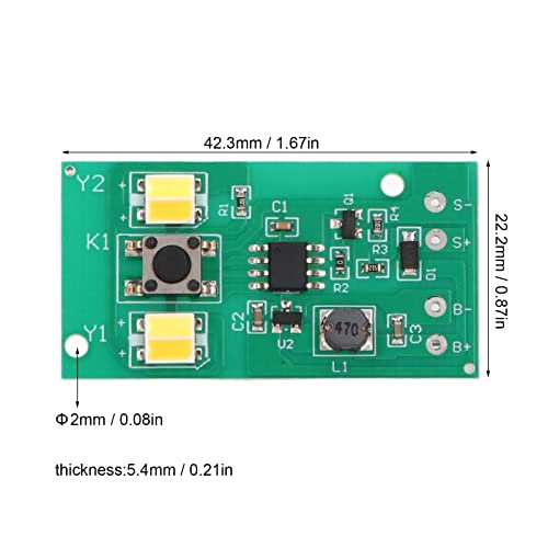 Jeanoko Solar Lamp Control Board, PCB Charge Protection Solar Light Control Panel 1.2V Durable High Drive Efficiency for Garden