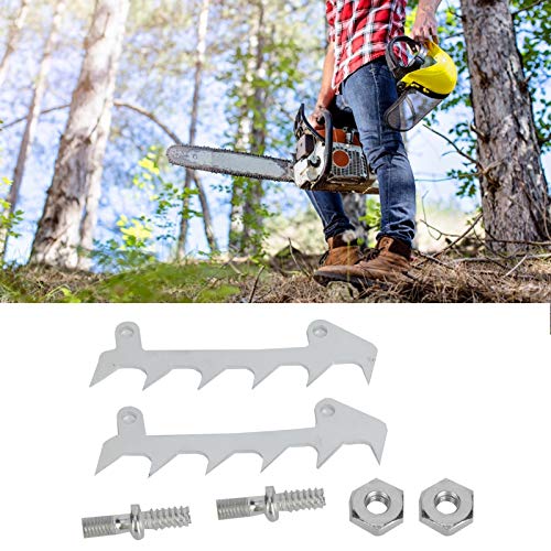 Yencoly Bumper Spike, 2Set High‑Hardness Steel Corrosion Eesistance Chainsaw Spare Parts Nut Chainsaw Accessories, for Chainsaw Garden Home Farm