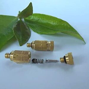 10 Pieces Garden High Pressure Spray Misting Nozzle Watering Atomizing Nozzle for Landscaping, Cooling, 0.008" Orifice (0.2 mm),Standard 3/16 UNC,Minimum Working Pressure 280 PSI