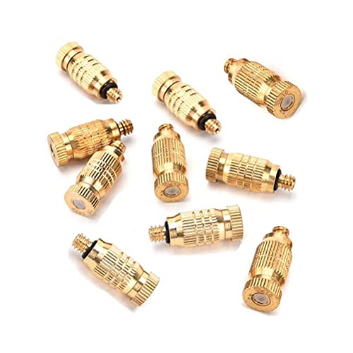 10 Pieces Garden High Pressure Spray Misting Nozzle Watering Atomizing Nozzle for Landscaping, Cooling, 0.008" Orifice (0.2 mm),Standard 3/16 UNC,Minimum Working Pressure 280 PSI