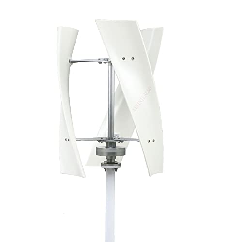 AISINILALAO 10000W No Noise Vertical Wind Turbine,Efficient 12V 24V 48V 220V Vertical Wind Turbine for Outdoor Gardens(with Controller,White),12v