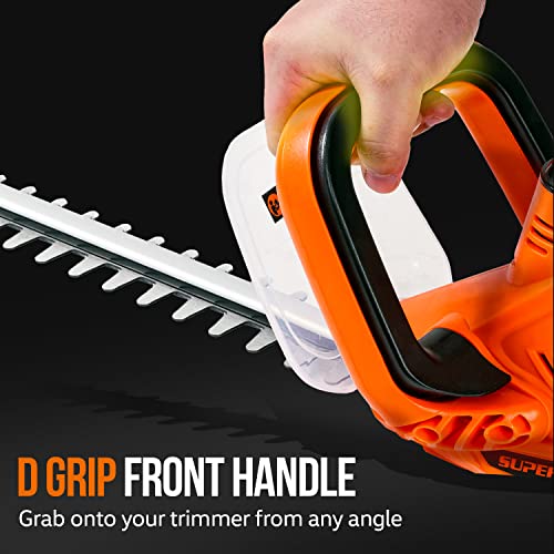 SuperHandy Hedge Trimmer 17-Inch Cordless Electric 20V 2Ah Lightweight Lawn and Garden Landscaping