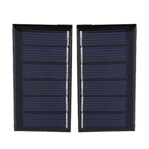 2pcs Solar Panel, 3V 80MA 20.5% High Conversion Efficiency Polycrystalline Silicon Solar Panel for Garden Lighting Emergency Lights Advertising Lights