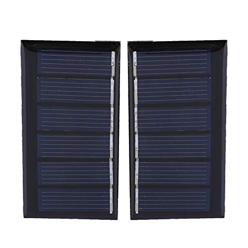 2pcs Solar Panel, 3V 80MA 20.5% High Conversion Efficiency Polycrystalline Silicon Solar Panel for Garden Lighting Emergency Lights Advertising Lights