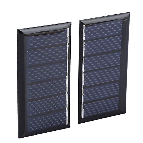 2pcs Solar Panel, 3V 80MA 20.5% High Conversion Efficiency Polycrystalline Silicon Solar Panel for Garden Lighting Emergency Lights Advertising Lights