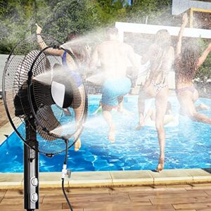 Fan Misting Kit, Outdoor Fan Misters for Cooling, Misting Fans for Outside, 19.6FT Misting Line + 5 Brass Nozzles Misters Connects to Outdoor Fan