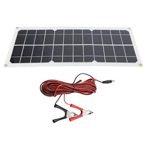 RvSky Garden Supplies 10W Flexible Solar Panel Clip Cable Battery Charging for Boat Motorhome