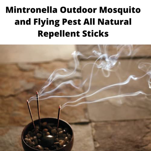 Mosquito Outdoor Patio Sticks - Farm Raised Candles MINTRONELLA - U.S.A. Made - 100 Pack - No See Um - Gnats - Fly Outdoor Incense Bug Sticks. Citronella + Peppermint - Lavender Oil