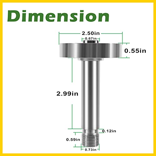 AM39912 Deck Drive Spindle Shaft for John Deere F510 F525 S80 S82 S92 SRX75 SRX95 STX30 STX38 Lawn Mowers Garden Tractors Replaces AM39916 AM33098 AM30301 AM37999