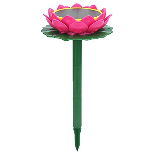 Tnfeeon Buddha Player,Pink Flower Style Solar Energy Charging Rainproof Sing Machine Ground Zombie Scripture Chanting Machine for Household Temple Outdoor Garden