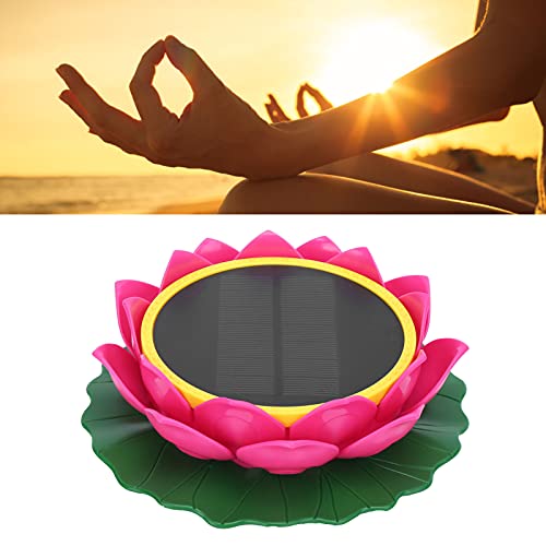 Tnfeeon Buddha Player,Pink Flower Style Solar Energy Charging Rainproof Sing Machine Ground Zombie Scripture Chanting Machine for Household Temple Outdoor Garden