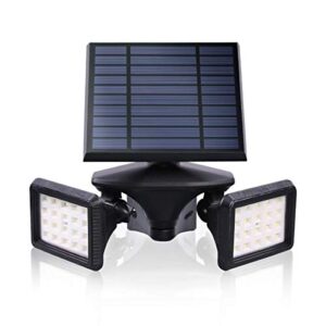 emaner motion sensor solar light outdoor, dusk to dawn wireless security led flood light, 6000k very bright, solar powered landscape spotlights waterproof for garden/driveway/porch, (1-pack)