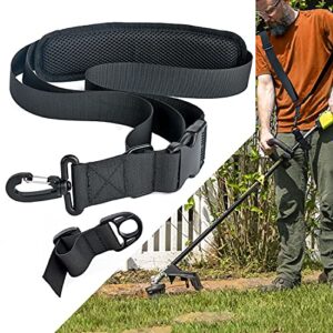 akuatuz trimmer strap for weed eater shoulder strap easy release brush cutter harness compatible with ego string trimmer, leaf blower