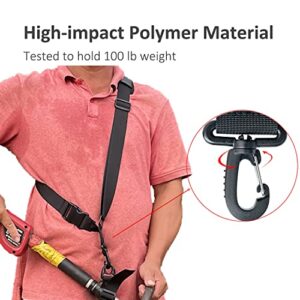 AKUATUZ Trimmer Strap for Weed Eater Shoulder Strap Easy Release Brush Cutter Harness Compatible with EGO String Trimmer, Leaf Blower