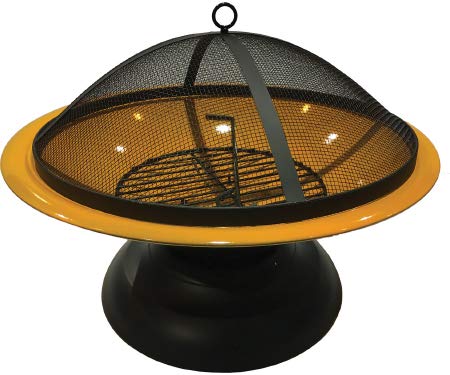 Harbor Gardens LF273AORG Vesta Orange Enameled Fire Bowl/Pit, Powder Coated Steel