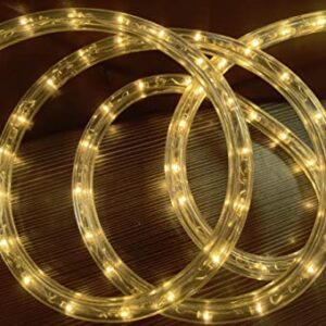 ILUMDECOOD 120V LED Rope Lights, 10M 33ft, Retro Warm White 2700K, Indoor or Outdoor Use, Linkable, Perfect for Deck, Garden, Patio, Landscape Lighting, Camping, Party, Bedroom Décor, Waterproof