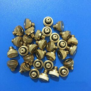 RuoFeng Mister Nozzles Brass For Outdoor Cooling System Low-Pressure Atomizer 22 pcs Orifice 0.008" (0.2 mm) 10-24 UNC