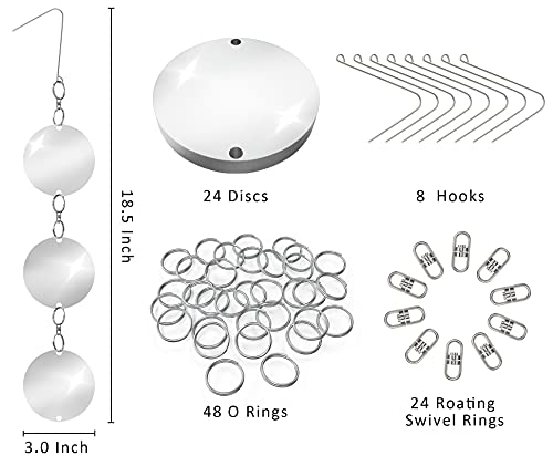 Mageloly 24 Pack Bird Deterrent, Pigeon Woodpecker Deterrent for House Bird Repellent Devices Outdoor, Bird Scare Disc Keep Birds Away