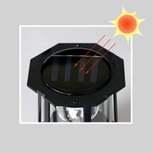 LED Solar Powered Lighthouse, 360 Degree Rotating Lamp Courtyard Decoration Waterproof Garden Smoke Towers Statue Lights for Outdoor Garden Pathway Patio