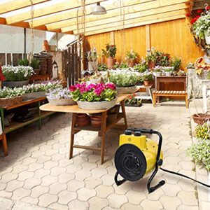 Electric Greenhouse Heater with Digital Thermostat for Grow Tent, Overheat Protection, Fast Heating