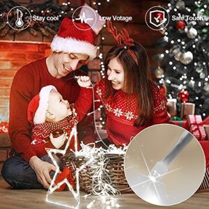 Outdoor Christmas Decorations 344 LED Star Lights Easy Installation & Waterproof Christmas Lights 8 Modes Christmas Tree Lights for Xmas Tree Home Wedding Thanksgiving Party Holiday Wall Garden