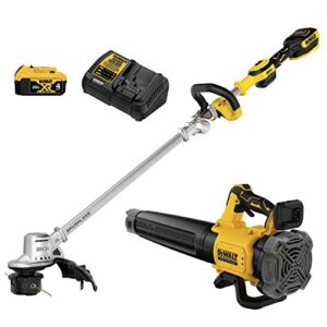 dewalt 20v max string trimmer & leaf blower kit, cordless, battery & charger included (dcko222m1)