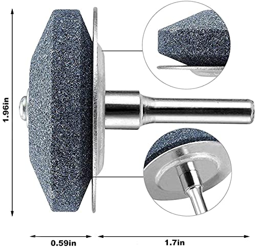 Glouper 3 Pack Lawn Mower Blade Sharpener with Metal Baffle, Universal Wear-Resistant Lawnmower Blade Sharpener for All Power Drill Hand Drill-Easy to Use and Not Easy Damage