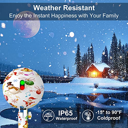 Auxiwa Christmas Lights Projector Outdoor Holiday Decoration Laser Projection Light Waterproof Spotlight Projectors Outside LED Landscape Lighting Show Display for Xmas House Yard Garden Patio Party