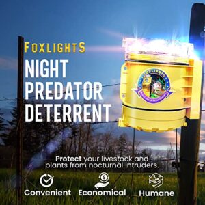 Foxlights Night Predator Deterrent, Predator Control Light, Protect Crops, Orchards & Livestock 360° Flashing LED Light, Used by Professional Ranchers & Farmers, See Solar Model - Môpet Marketplace