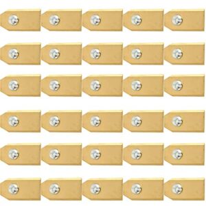 queenbox 30pcs lawn robot blade + screws, 35x18mm stainless steel replacement gold lawn mower blade garden tool