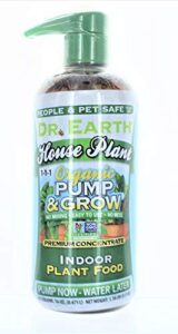 dr. earth organic & natural pump & grow house liquid plant food 16 oz, blue